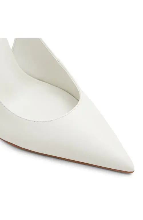 Aldo Stessy Pointed Toe Slingback Pumps - White/ Bone