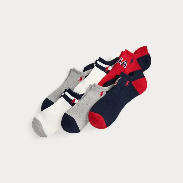 Ralph Lauren Americana Low-cut Sock 6-pack - Navy Assorted