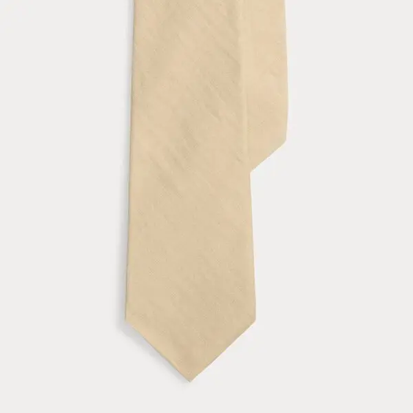 Ralph Lauren Silk-linen Neck Tie - Champagne