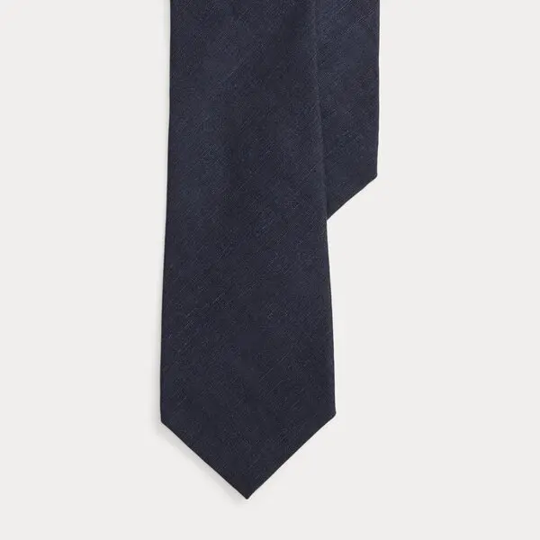 Ralph Lauren Silk-linen Neck Tie - Classic Chairman Navy