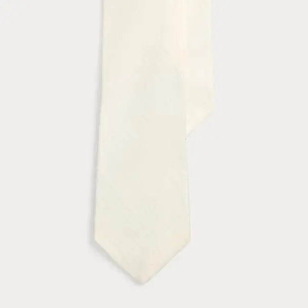 Ralph Lauren Silk-linen Neck Tie - Classic Cream