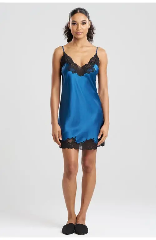 Natori Peony Glamour Chemise - Midnight Teal