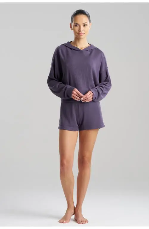 Natori Milawaffle Cropped Hoodie