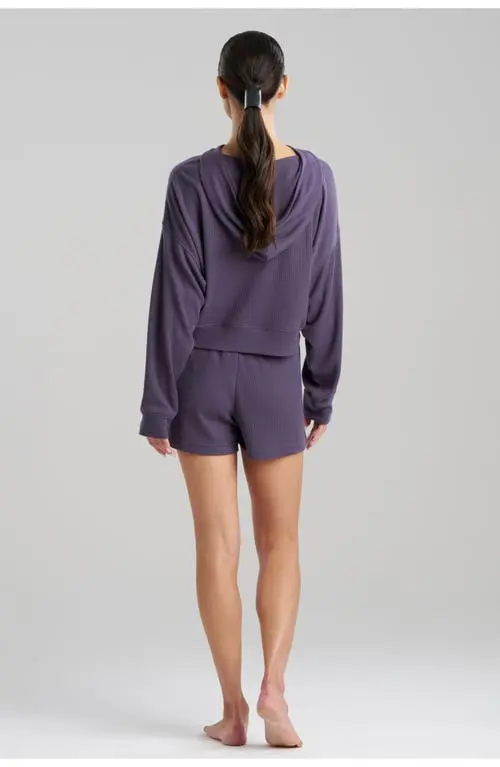 Natori Milawaffle Cropped Hoodie