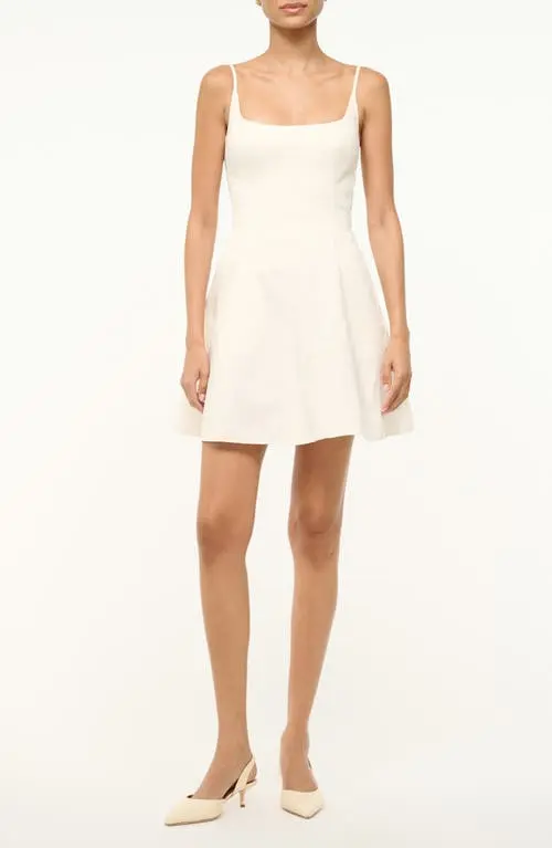 Staud Joy Sleeveless Mini Dress - Ivory