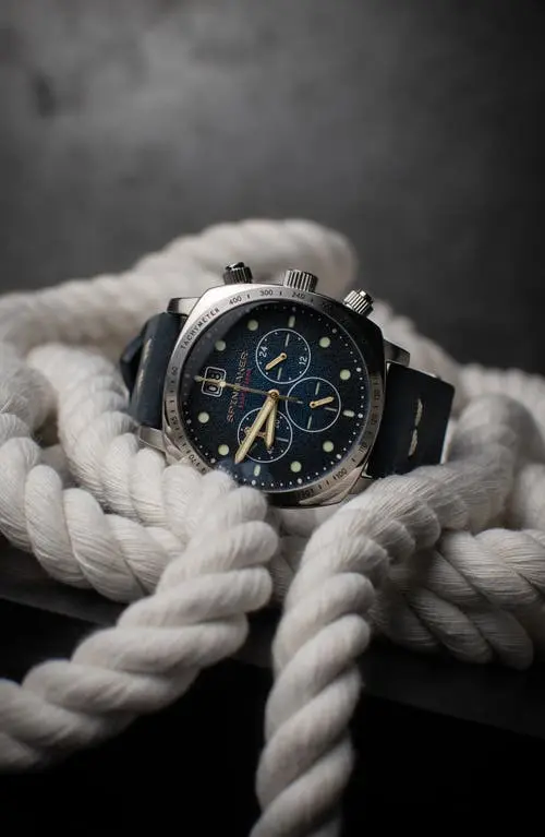 SPINNAKER Hull Chronograph Strap Watch - Blue
