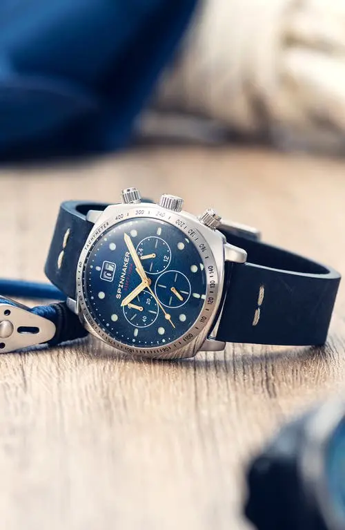 SPINNAKER Hull Chronograph Strap Watch - Blue