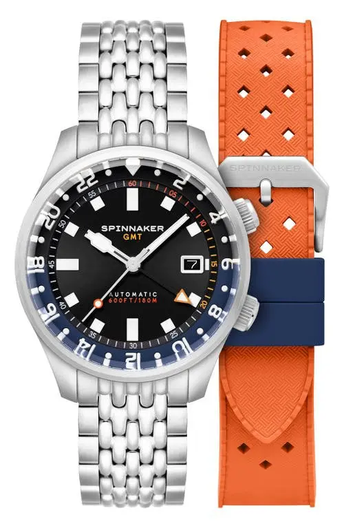 SPINNAKER Bradner Gmt Automatic Bracelet Watch - Black