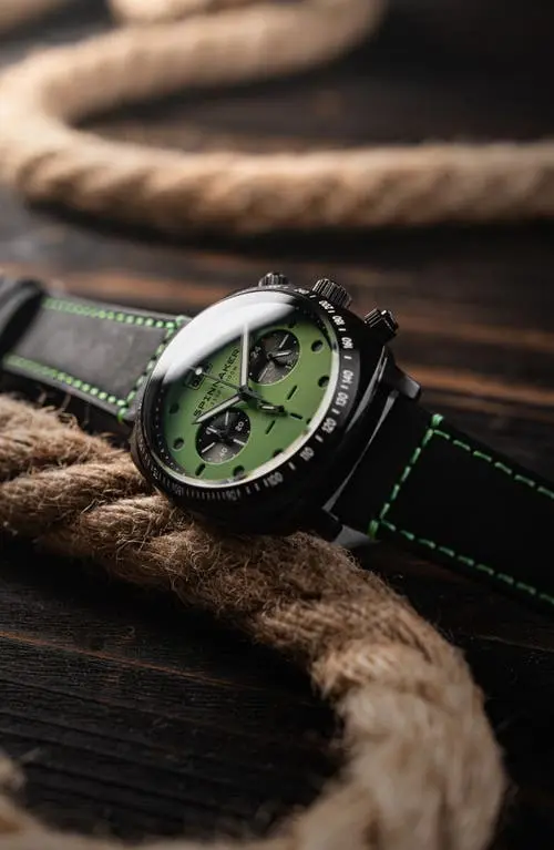 SPINNAKER Hull Chronograph Leather Strap Watch