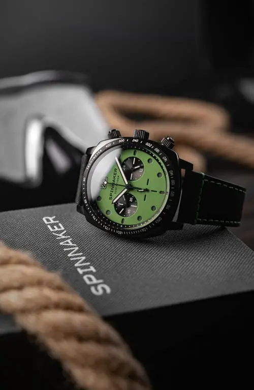 SPINNAKER Hull Chronograph Leather Strap Watch