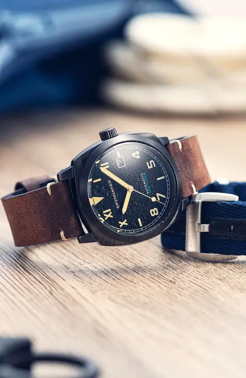 SPINNAKER Hull California Automatic Leather Strap Watch