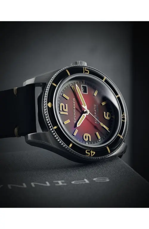 SPINNAKER Fleuss Automatic Strap Watch - Red