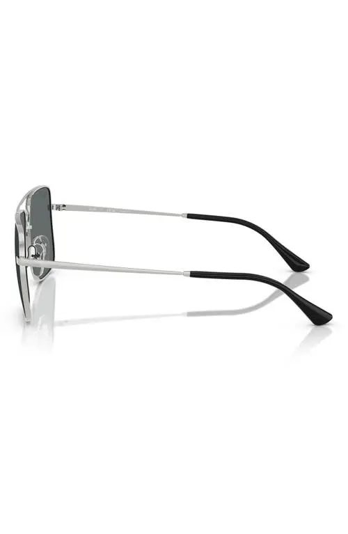 Ray-ban 56mm Polarized Square Sunglasses - Silver