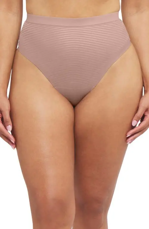 Spanx Spanxshape™ Invisible Cotton Blend Thong - Cafe Au Lait