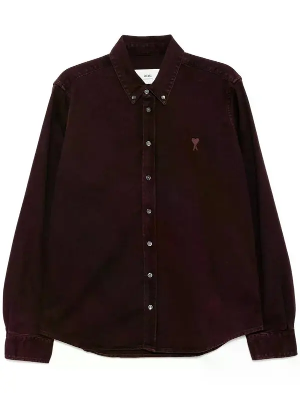Ami Logo-embroidered Shirt