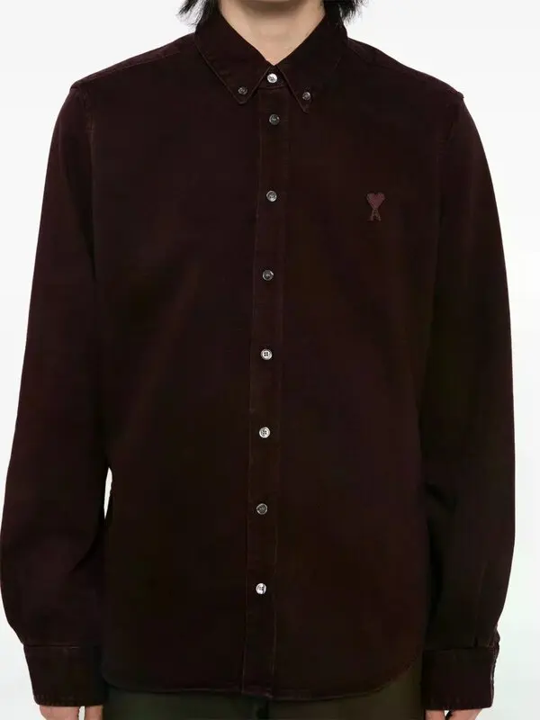 Ami Logo-embroidered Shirt