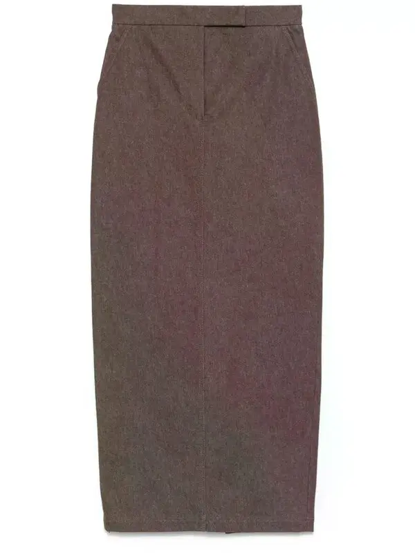 Max Mara Pianosa Midi Skirt - Brown