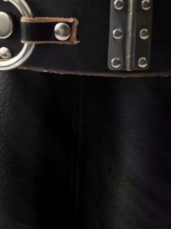 Prada Large Buckle Detail Tote Bag - Black