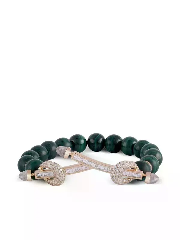 ANANYA 18k Yellow Diamond And Malachite Bracelet - Gold