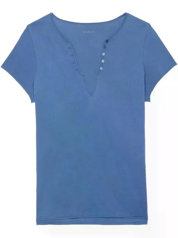 Zadig&Voltaire Deep V-neck T-shirt - Blue