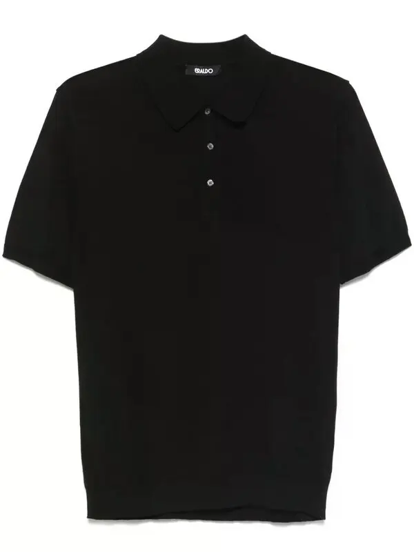 ERALDO Knitted Polo Shirt - Black