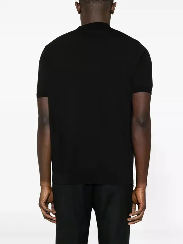 ERALDO Knitted Polo Shirt - Black
