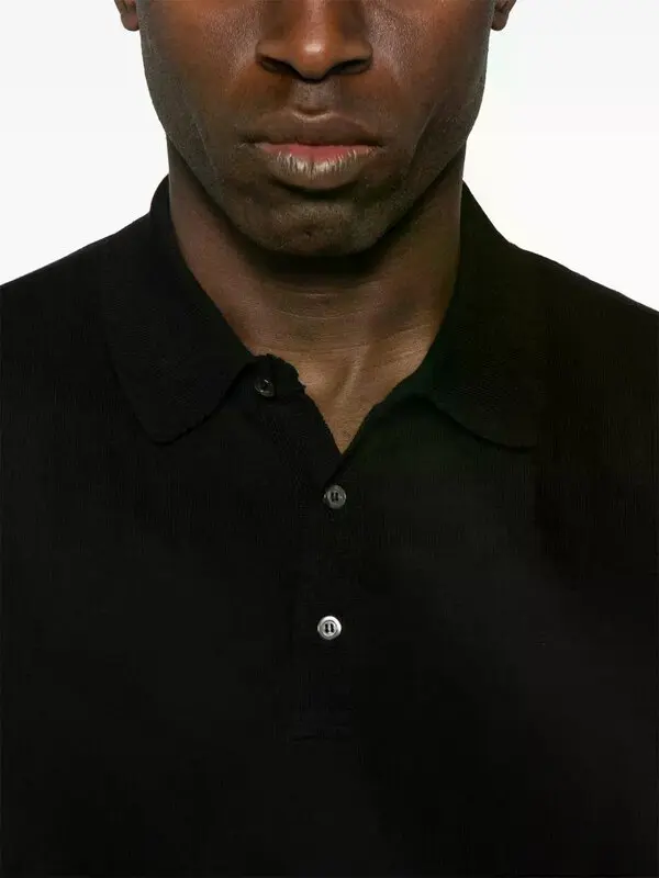 ERALDO Knitted Polo Shirt - Black