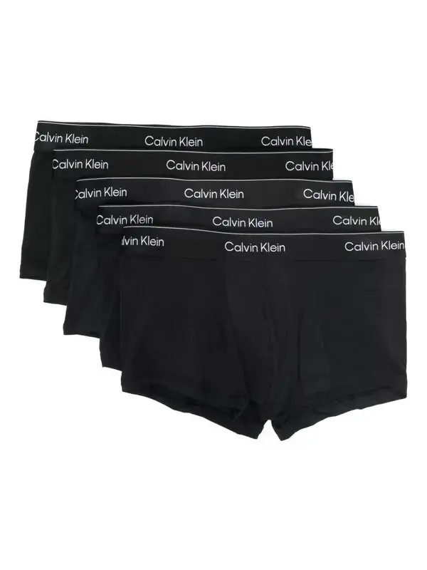 Calvin Klein Logo-waistband Briefs - Black