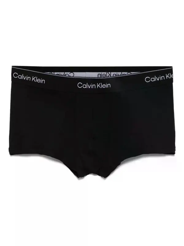 Calvin Klein Logo-waistband Briefs - Black