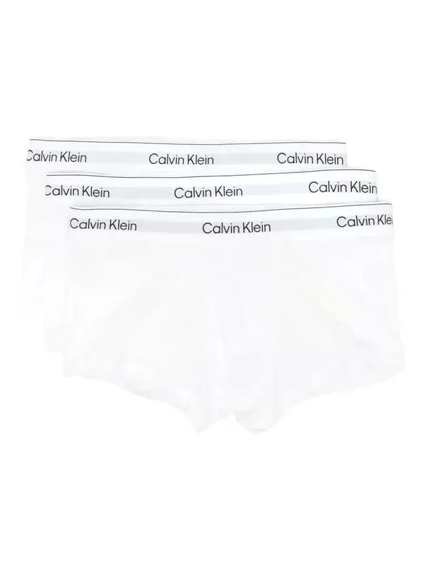 Calvin Klein Logo-waistband Briefs - White