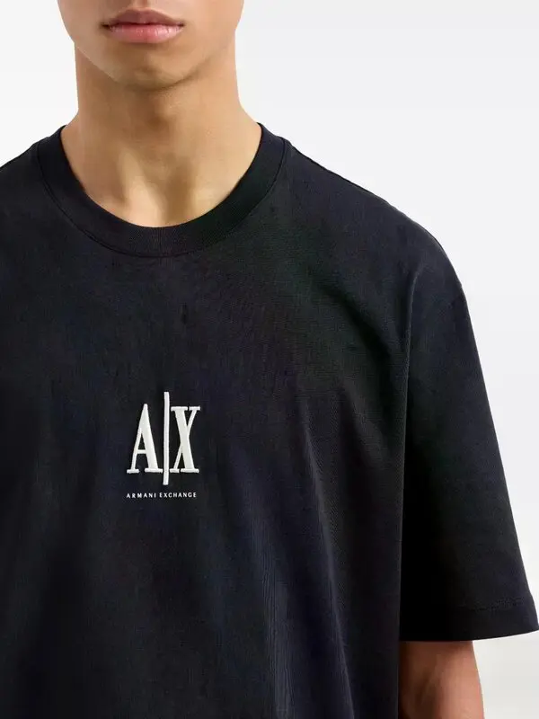 Armani Exchange Logo-embroidered T-shirt