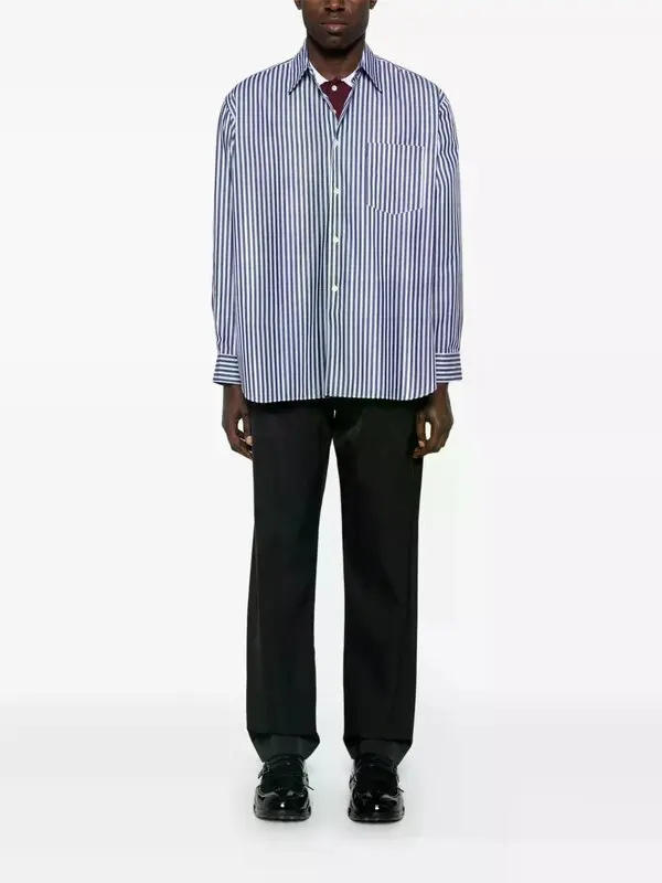 Comme Des Garçons Striped Shirt - Blue