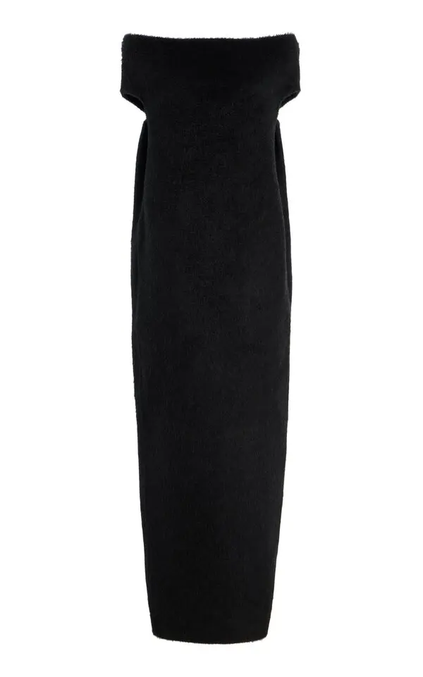 the row off the shoulder dress THE ROW Teresina Off-Shoulder Midi Dress