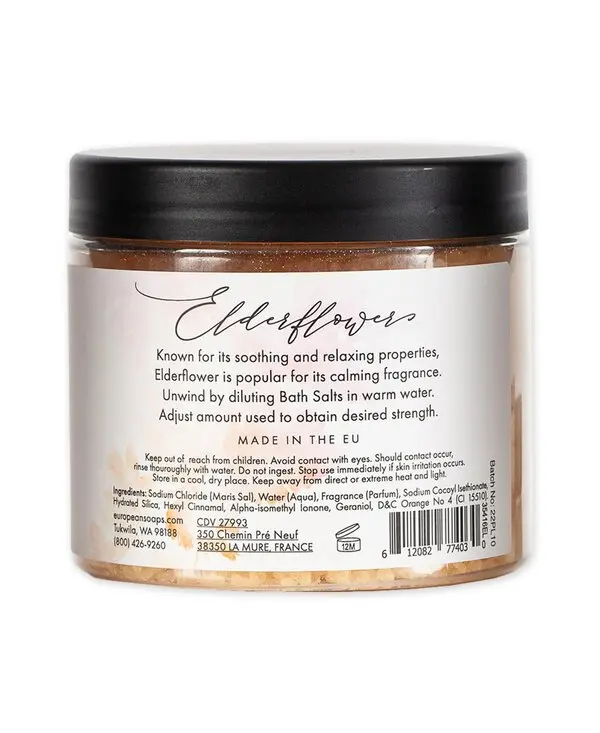 EUROPEAN SOAPS Pre De Provence Lavender Bath Salts 500g - Elderflower