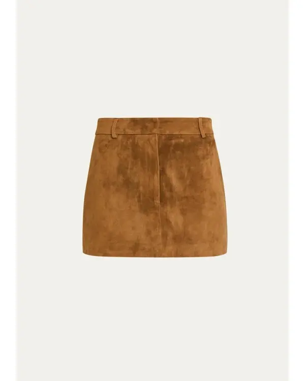 AEXAE Suede Mini Skirt
