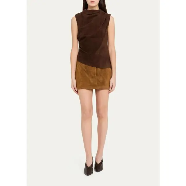 AEXAE Suede Mini Skirt