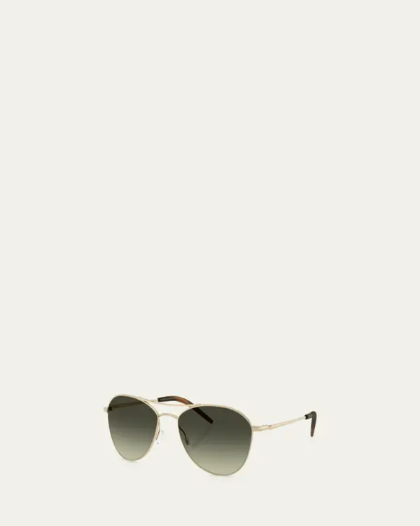 Oliver Spencer Aero Ii Aviator Sunglasses - Gold