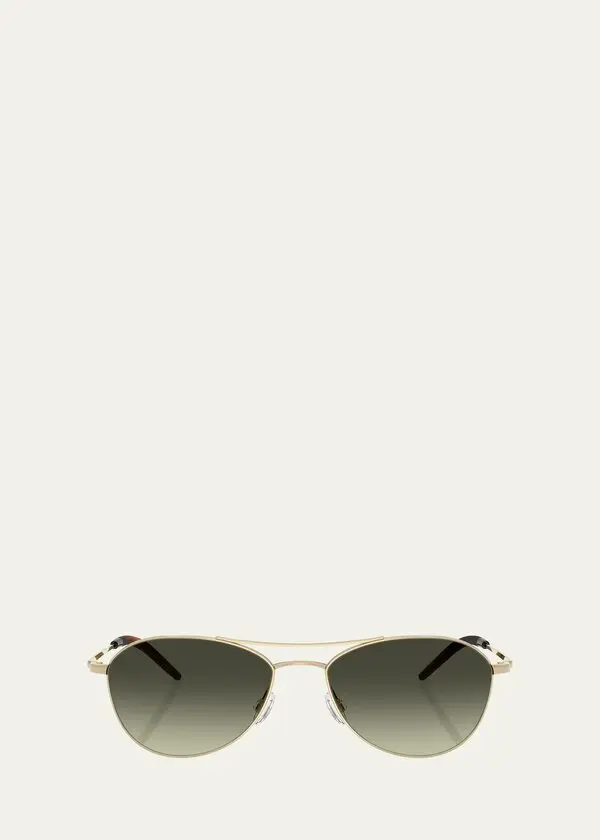 Oliver Spencer Aero Ii Aviator Sunglasses - Gold