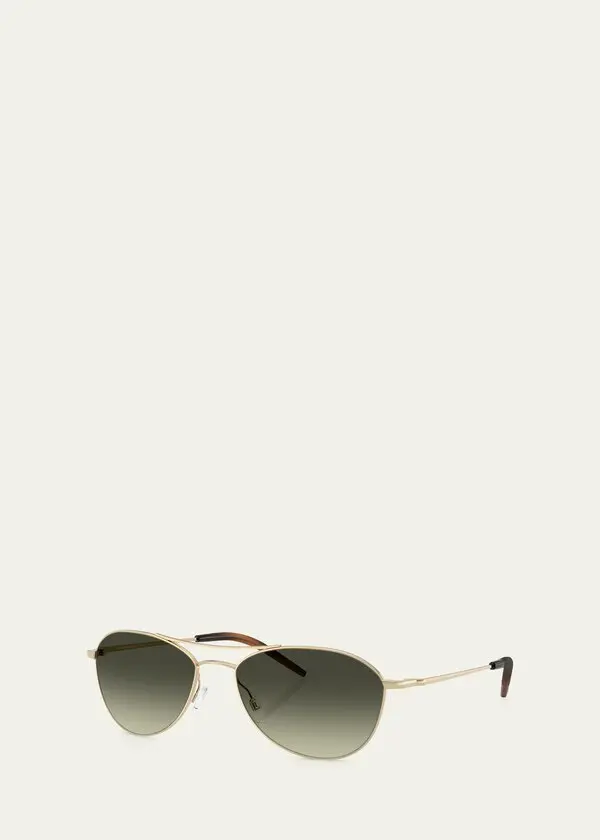 Oliver Spencer Aero Ii Aviator Sunglasses - Gold