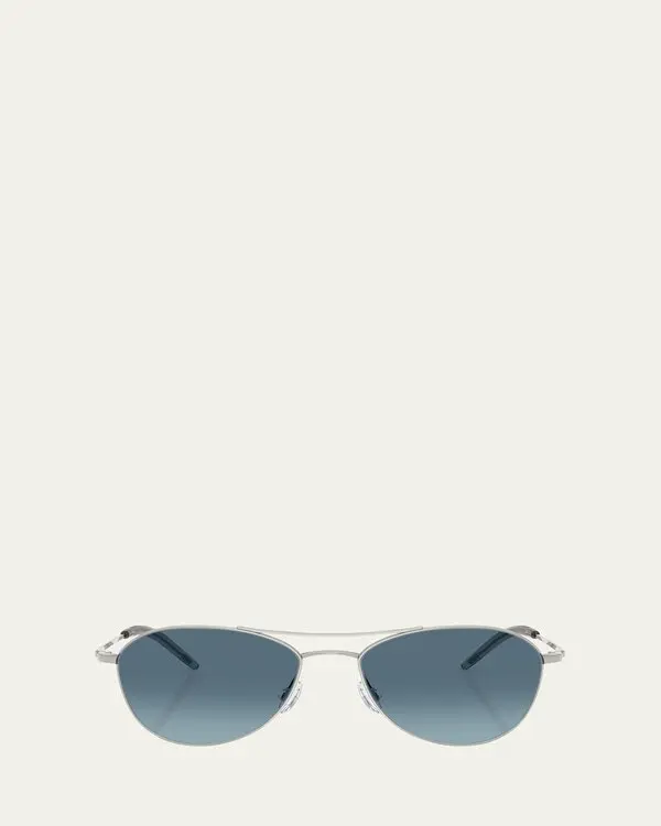 Oliver Spencer Aero Ii Aviator Sunglasses - Silver