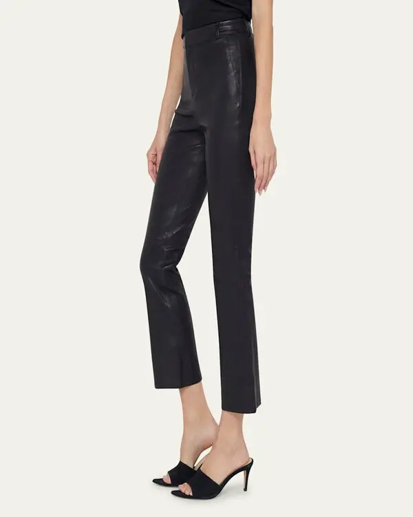 L'Agence Ketra Baby Bootcut Leather Trousers