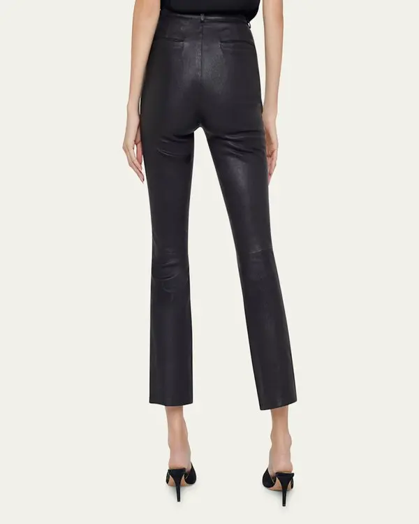 L'Agence Ketra Baby Bootcut Leather Trousers