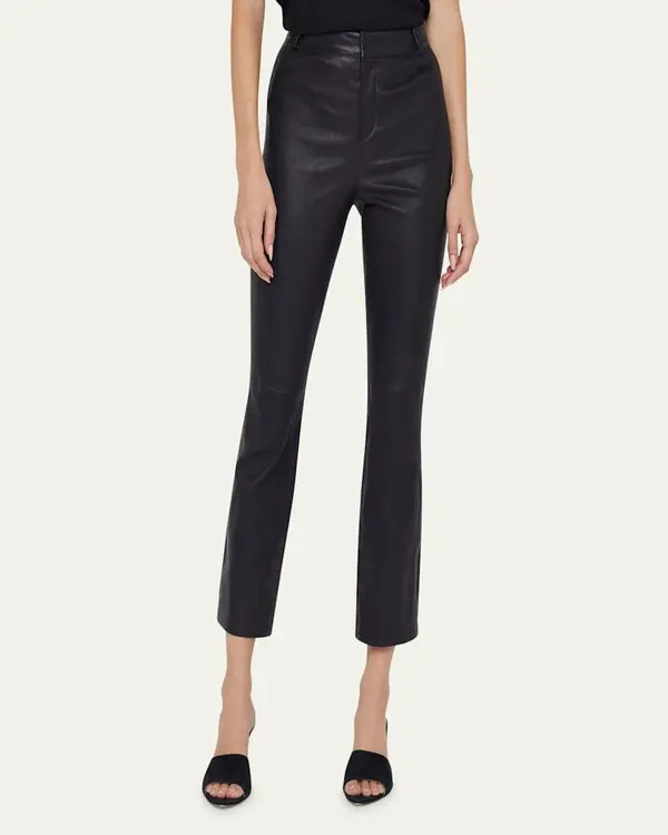 L'Agence Ketra Baby Bootcut Leather Trousers