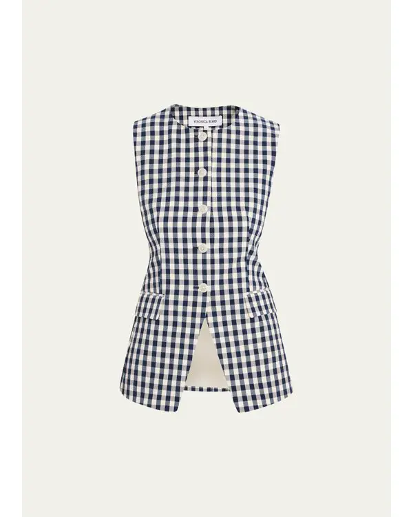 Veronica Beard Haina Gingham Shorts