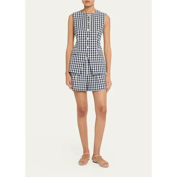 Veronica Beard Haina Gingham Shorts