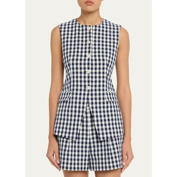 Veronica Beard Haina Gingham Shorts