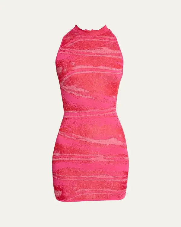 Balmain Printed Mini Body-con Dress