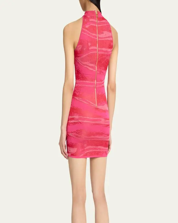 Balmain Printed Mini Body-con Dress