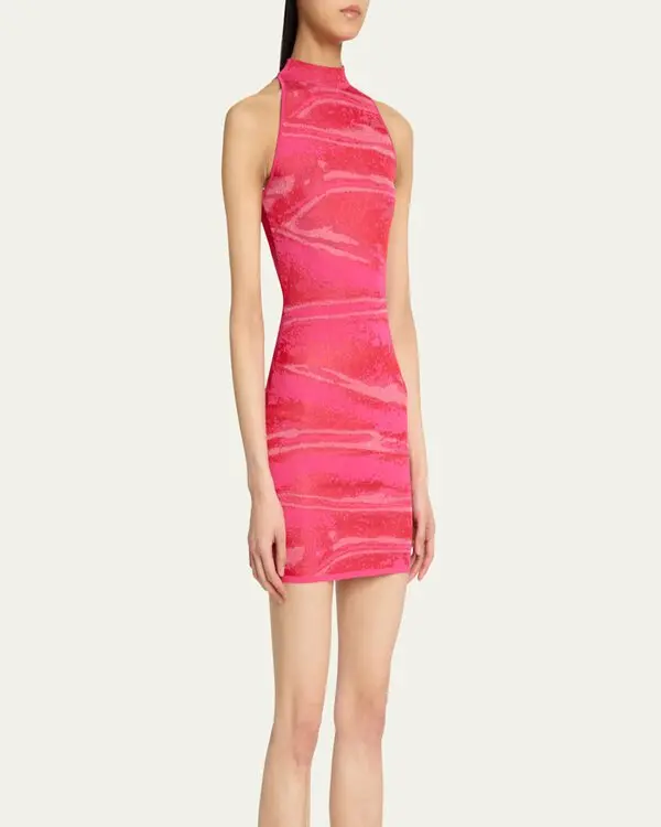 Balmain Printed Mini Body-con Dress