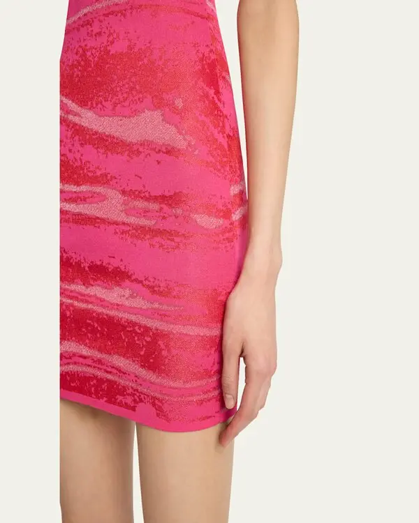 Balmain Printed Mini Body-con Dress